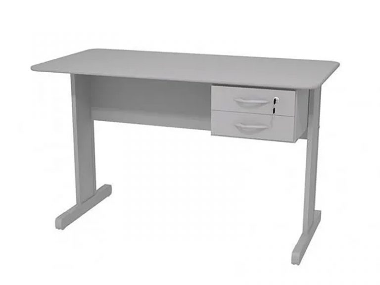 Mesa Secretaria 120 c/ 2 Gavetas- 15mm - KitMóveis